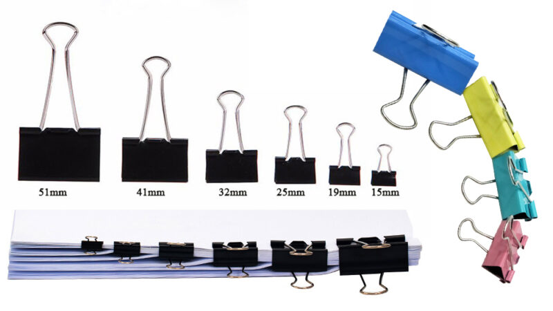 Custom High Strength 32-50mm Black Binder Clips – Metal Wire Forms Custom